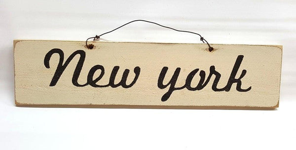 NEW YORK (Cursive) – Weathered Signs