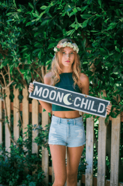 MOON CHILD with Moon and Stars (Large) – Weathered Signs