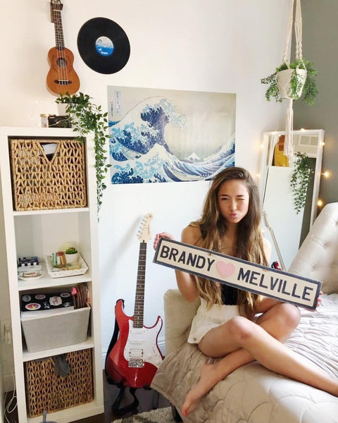 BRANDY ♡ MELVILLE Wood Sign - Original Brandy Sign | Weathered Signs