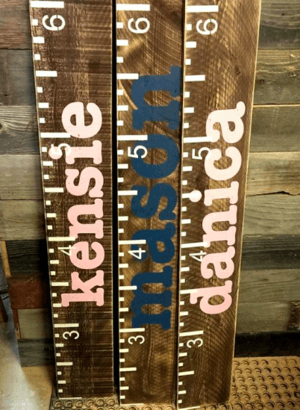 CHILDREN'S GROWTH CHART with Name – Weathered Signs